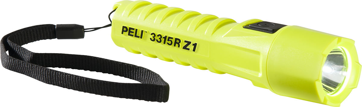 Intrinsically Safe Flashlight Peli 3315RZ1 LED Zone 1 Yellow ...